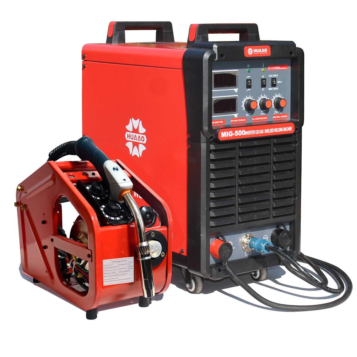 DIGITAL FLUX CORED MIG WELDING MACHINE MAG MIG500Y GMAW WITH WIRE FEEDER